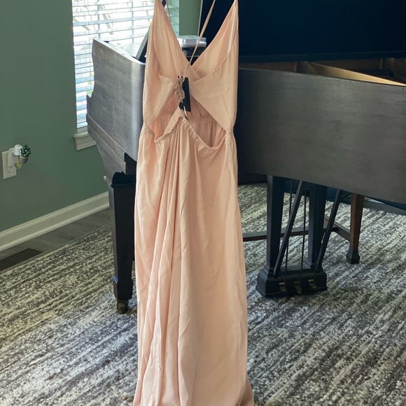 Lulus | Dresses | New Lulus Everythings All Bright Blush Pink Backless ...